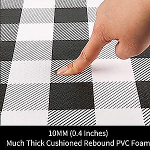 Pauwer Anti Fatigue Kitchen Mat Set of 2, Farmhouse Kitchen Rugs Non Skid Washable, Cushioned Kitchen Mats for Floor, Waterproof Memory Foam Kitchen Floor Mats, Standing Desk Mat Kitchen Runner Carpet
