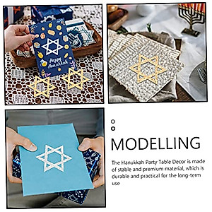 Amosfun Party Table Decor 150 Pcs Hanukkah Decoration Daily Necessities Star Shape Non-woven Fabric Star Sequins