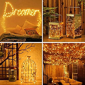 ECOWHO Solar String Lights Outdoor, 72ft 200 LED Solar Powered Fairy Lights Waterproof Decorative Lighting for Patio Garden Yard Party Wedding (Warm White，1Pack)