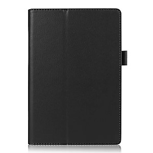 for Amazon All-New Kindle Fire HD 10 & 10 Plus Tablet Smart Cover, Ultra Slim Folio Stand Auto Sleep/Wake Up Leather Case for All New Fire HD10 11th Generation (2021 Release) 10.1 inch (Li-Black)