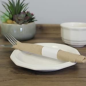 RayLynn Products, Pack of 2,500 White Premium Napkin Bands, Self-Adhesive 1.5" x 4.25"…