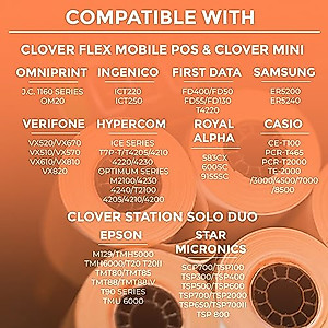 Freccia Rossa Market, 2 1/4" X 165' Thermal Cash Register POS Receipt Paper (6 Rolls)