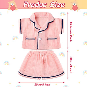 Hungdao Bear Clothes Bear Pajamas Make Your Own Animals Outfits Fits Most 14 Inches Bear Accessories, Pink