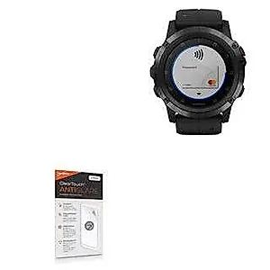 BoxWave Screen Protector Compatible with Garmin Fenix 5X Plus (51mm) (Screen Protector ClearTouch Anti-Glare (2-Pack), Anti-Fingerprint Matte Film Skin for Garmin Fenix 5X Plus (51mm)