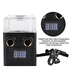G1/4 Thread PC Water Cooling Pump With Temperature Display, 450L/H Integrated , Ceramic Bearing, Three phase Motor, Large 4P D port, Support PWM Automatic Temperature Control