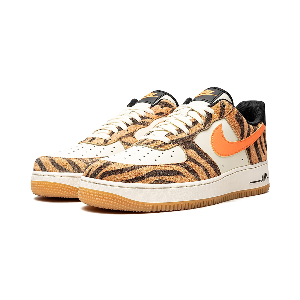 Nike Men's Air Force 1 Low Basketball Shoe, Coconut Milk/Atomic Orange, 10