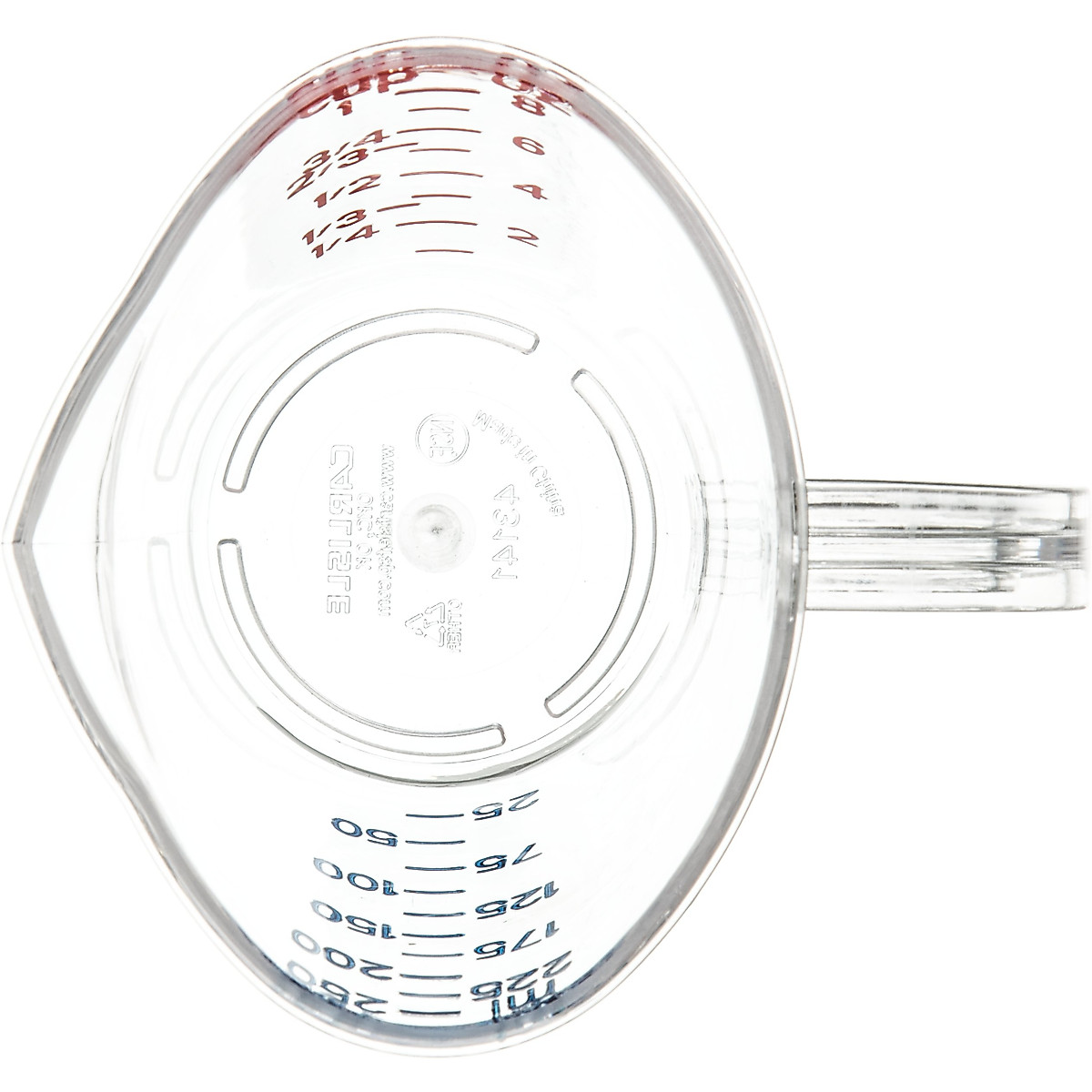 Carlisle FoodService Products 4314107 Commercial Plastic Measuring Cup, 1 Cup, Clear (Pack of 3)
