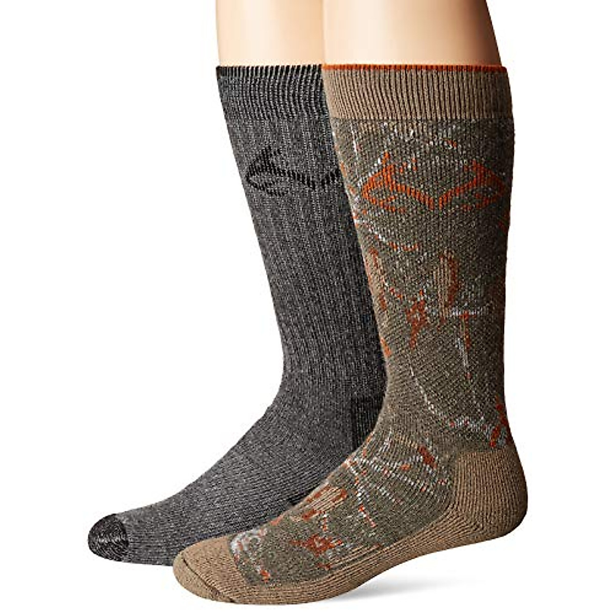 REALTREE Men's Camo Wool Blend Socks, Taupe, Large