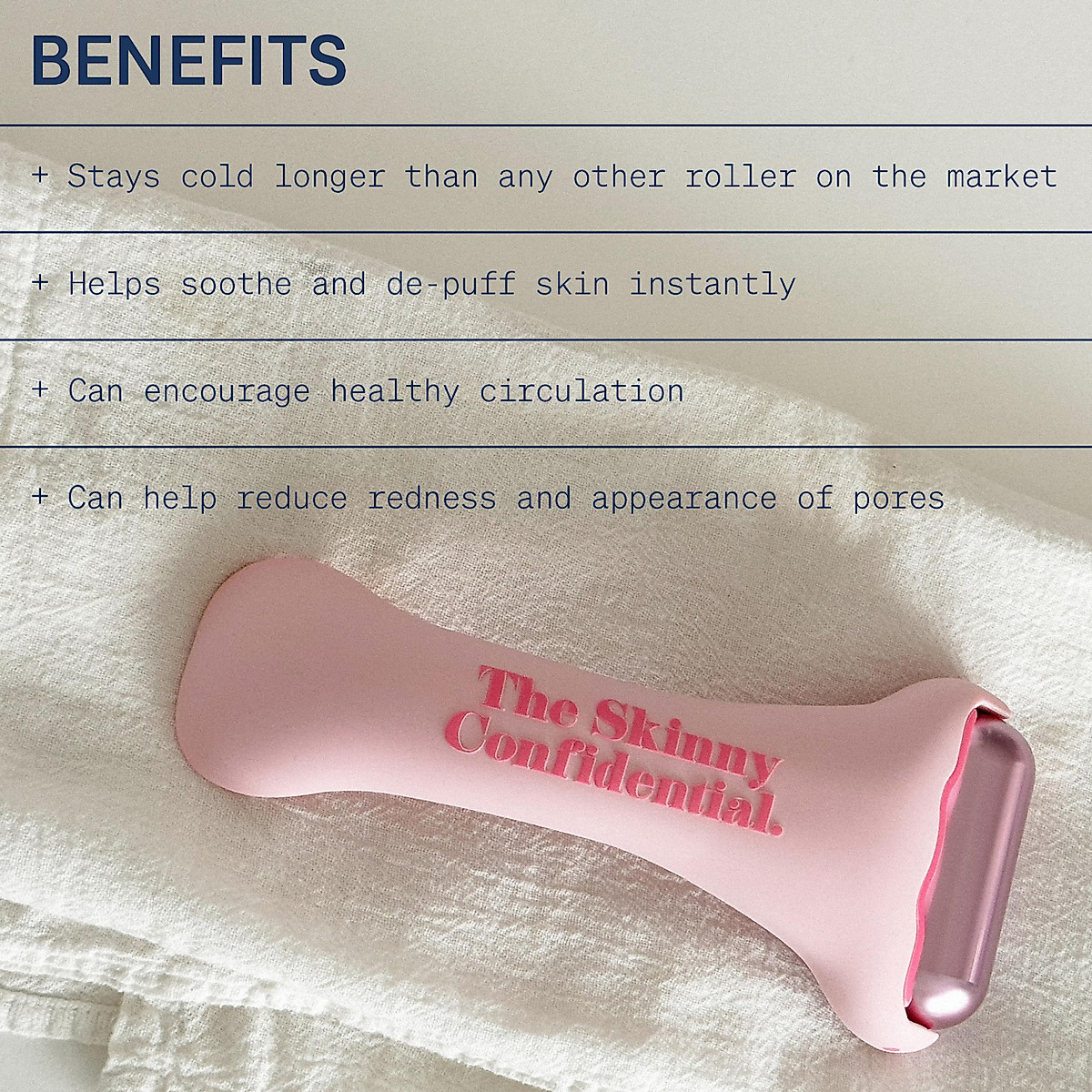The Skinny Confidential HOT Mess Ice Roller for Face - Facial Roller Skincare Tools Contour, Tighten & De-Puff Skin - Self Care Beauty Gift for Women & Men for Clear, Radiant & Smoother-Looking Skin