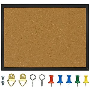 OWLKELA 14.6 X 11 Inch Cork Board Bulletin Board, Wall-Mounted Presentation, Message Notice Pin Board, Perfect for Office & Home Decor, School, Cubicle
