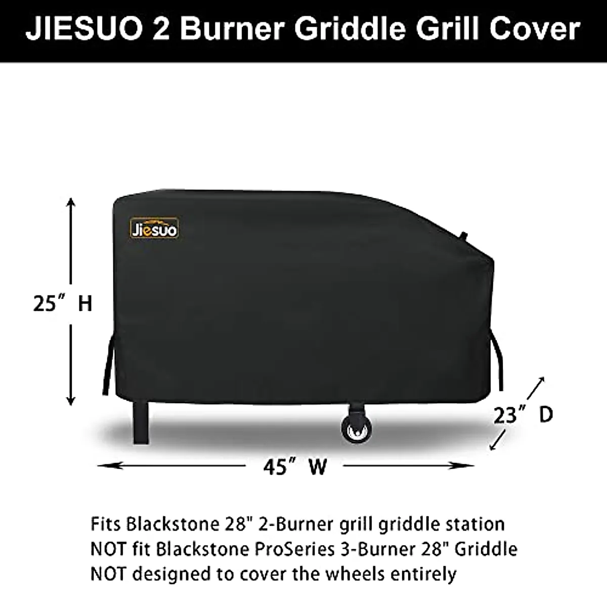 Jiesuo 28 Inch Blackstone Griddle Cover, Flat Top Grill Cover 28 inch, Heavy Duty Waterproof Blackstone 28 Inch Griddle Cover