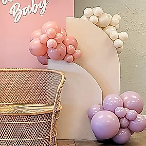 Purple Pink Balloon Garland Arch Kit Nude White Double Stuffed Balloons Cream Blush White Sand Latex Balloons Peach Pastel Light Purple Dusty Pink Balloon Birthday Party Decoration Boho Wedding