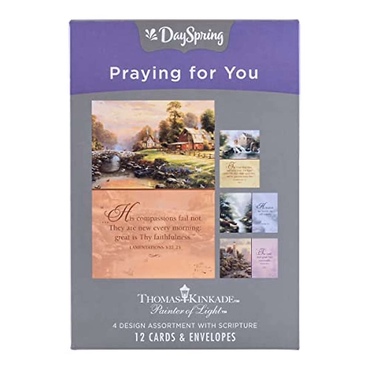 Dayspring - Thomas Kinkade - Inspirational Boxed Cards - Praying for You - Painter of Light