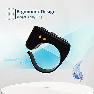 TIKTOK Bluetooth Remote Control, Kindle App Page Turner, Camera Selfie Remote, Tiktok Scrolling Ring for iPhone iPad iOS, Android (Black)