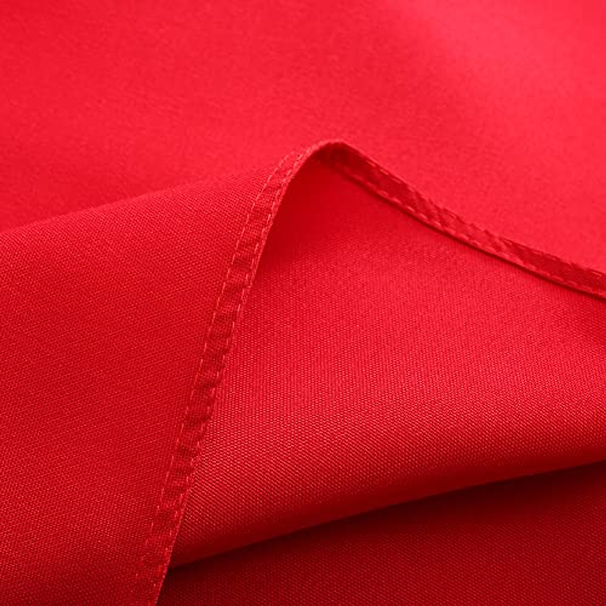 Hooshing Red Square Tablecloth 60 x 60 Inch Wrinkle Resistant Washable Polyester Table Cloth Waterproof and SpillProof Decorative Table Cover for Dining Table Buffet Parties and Camping