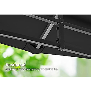 MASTERCANOPY Outdoor Garden Gazebo for Patios with Stable Steel Frame and Netting Walls (10x12,Black)