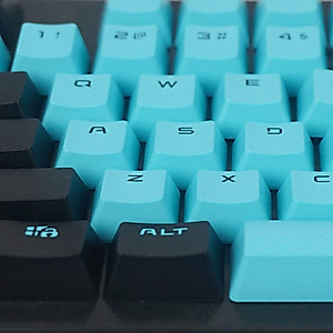 104 Keys ABS Keycaps Cherry MX Blue Switches Key Caps with Keycaps Puller for DIY Mechanical Keyboard (Black Blue)