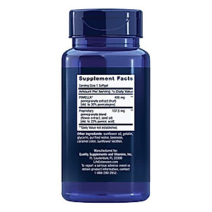 Life Extension Pomegranate Complete - Superfood Health Pomegranate Extract Supplement for Antioxidant Protection - Rich in Polyphenols, Fruit, Flower, Seed Extracts - Gluten-Free - 30 Softgels
