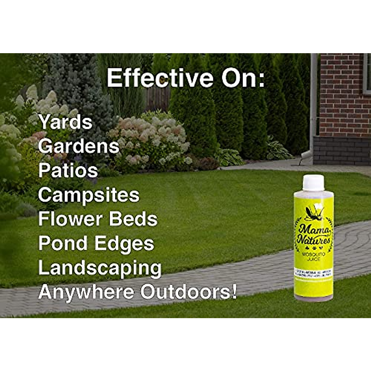 Mama Nature's Mosquito Juice - Outdoor Mosquito Repellent - Mosquito Control Treatment Spray For Yard - Natural Non Toxic Spray For Backyard, Patio, Plants, Garden - Garlic Repellent, Mosquitos, Ticks