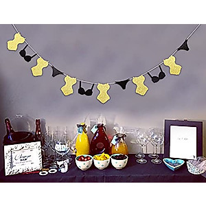Bachelorette Party Banner- Lingerie Party Banner, Engagement Party Decorations, Glitter Bra and Panties Banner, Bridal Shower Decorations