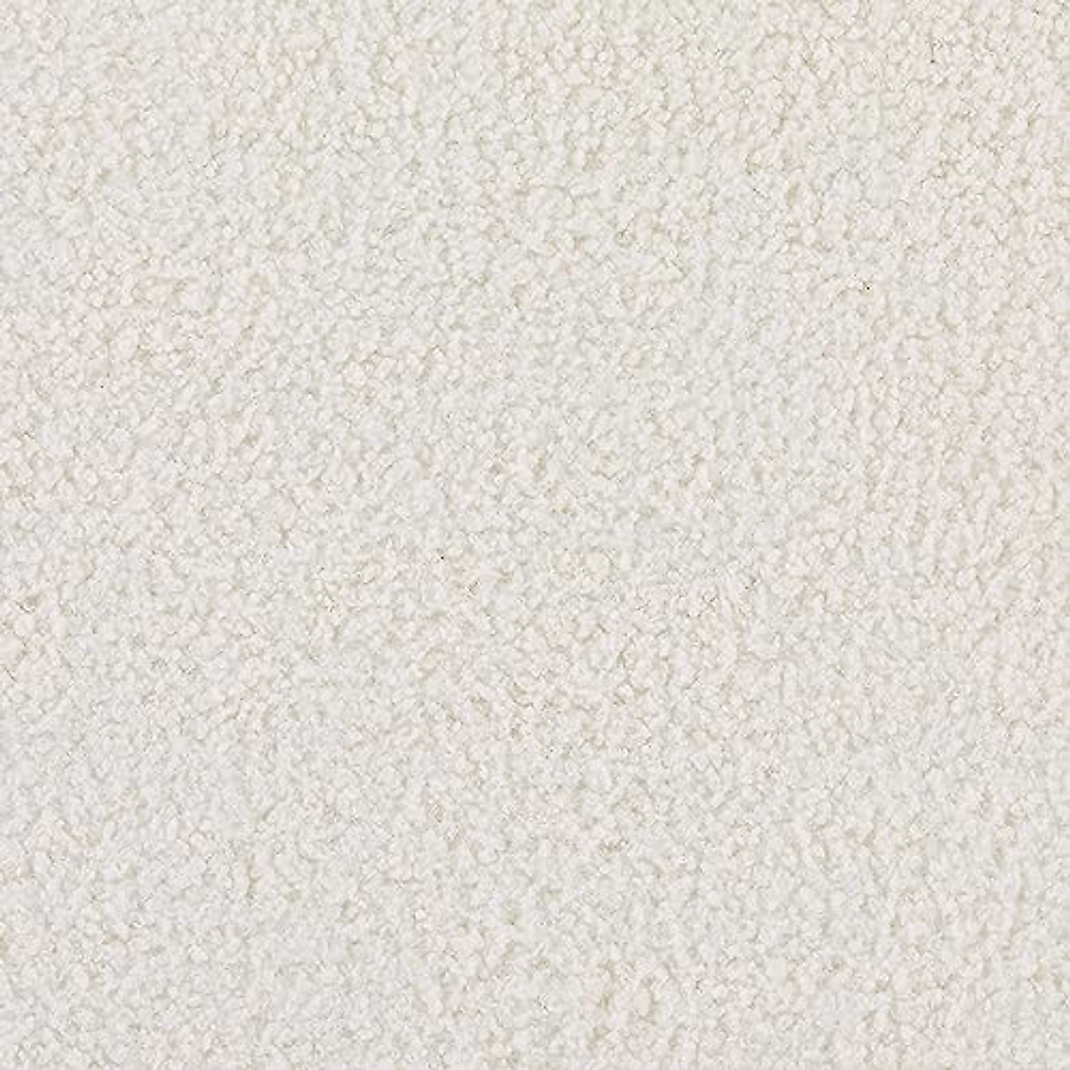 Linon Lexington Sherpa Upholstered Square Storage Ottoman Accents, Cream & Dark Walnut