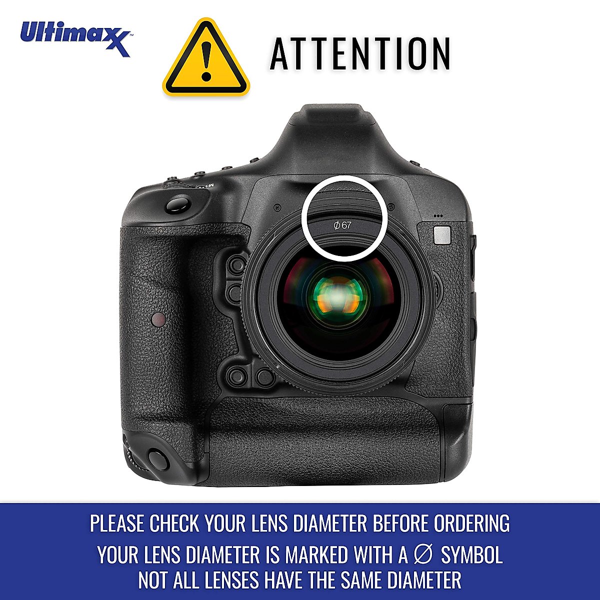 58MM Ultimaxx Professional Four Piece HD Macro Close-up Filter Kit (1, 2, 4, 10 Diopter Filters) for Canon EOS 90D, 80D, 77D, 70D, Rebel T7, T7i, T6i, T6, T6s, T5i, T5, T4i, T3i, T100, SL3, SL2, SL1