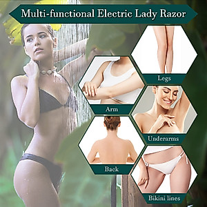 Women's Bikini Trimmer, Senignol 2 in 1 Pubic Hair Trimmer for Women Electric Razors for Women, IPX7 Waterproof Women's Body Trimmer, Valentines Day Gifts