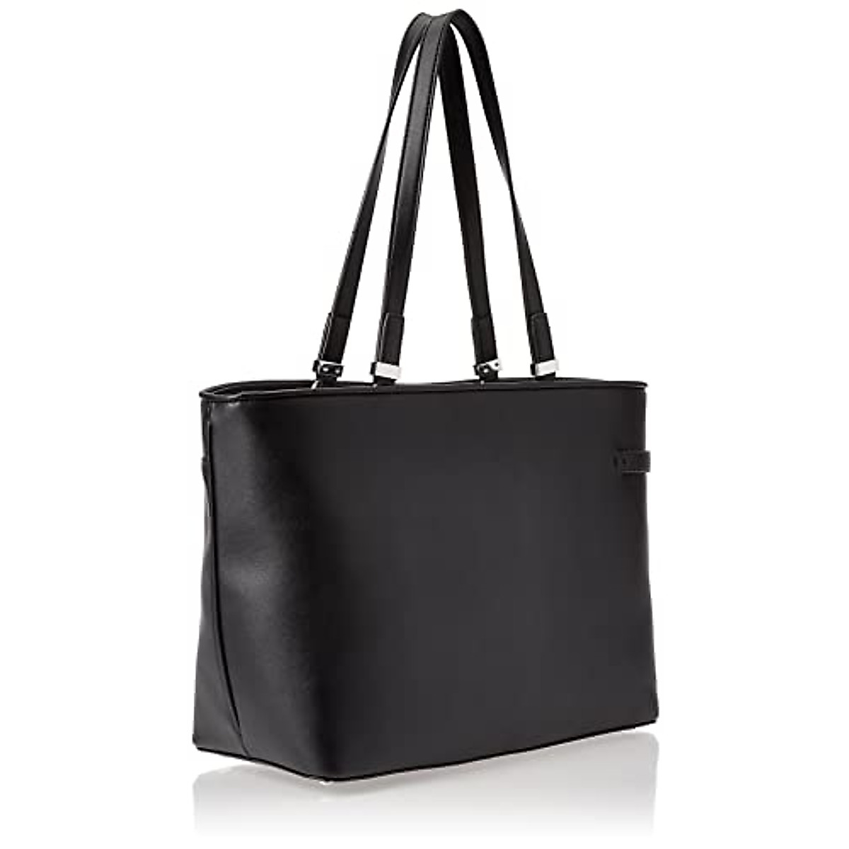 Calvin Klein Jade Tailored Tote, Black/Silver,One Size