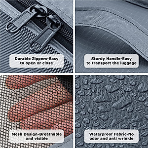 Packing Cubes for Travel 11 Sets of Packing Cubes for Suitcases, Travel Cubes Organizer, Luggage Organizer with Shoes Bag Underwear bag Electronics Bag（Grey）