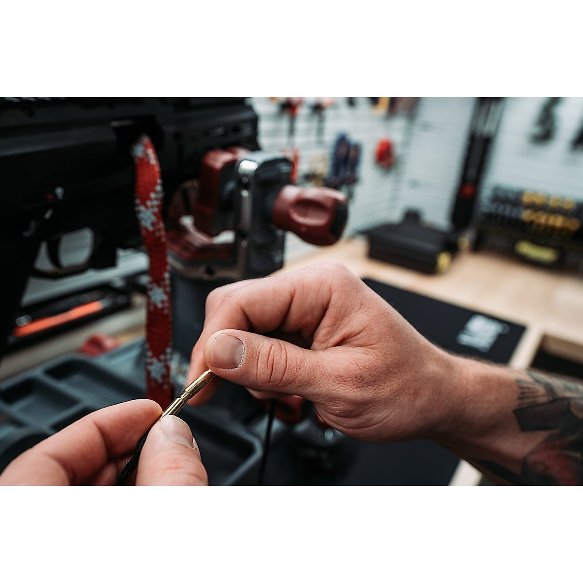Tipton Nope Ropes – 12 Gauge 2 Pack Pull Through Bore Ropes with End to End Connection and Case for Firearm Maintenance