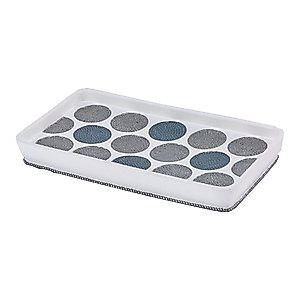 Avanti Linens - Vanity Tray, Countertop Decor for Home, Bathroom Décor (Dotted Circles Collection),White