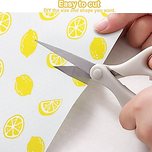 Refrigerator Liners, Washable Shelf Drawer Liners 17.7in X 79in EVA Non-Slip Non-Adhesive Cabinet Liner Liner for Refrigerator Shelf Drawers Cabinet Pantry Cupboard （Lemon）