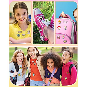 23 Pcs Positive Pins Inspirational Lapel Pin Cartoon Cute Pins Motivational Pins for Backpacks Aesthetic Brooch Pin Badges for Women Girl Jeans Jackets Hats Decor (Vivid Style)