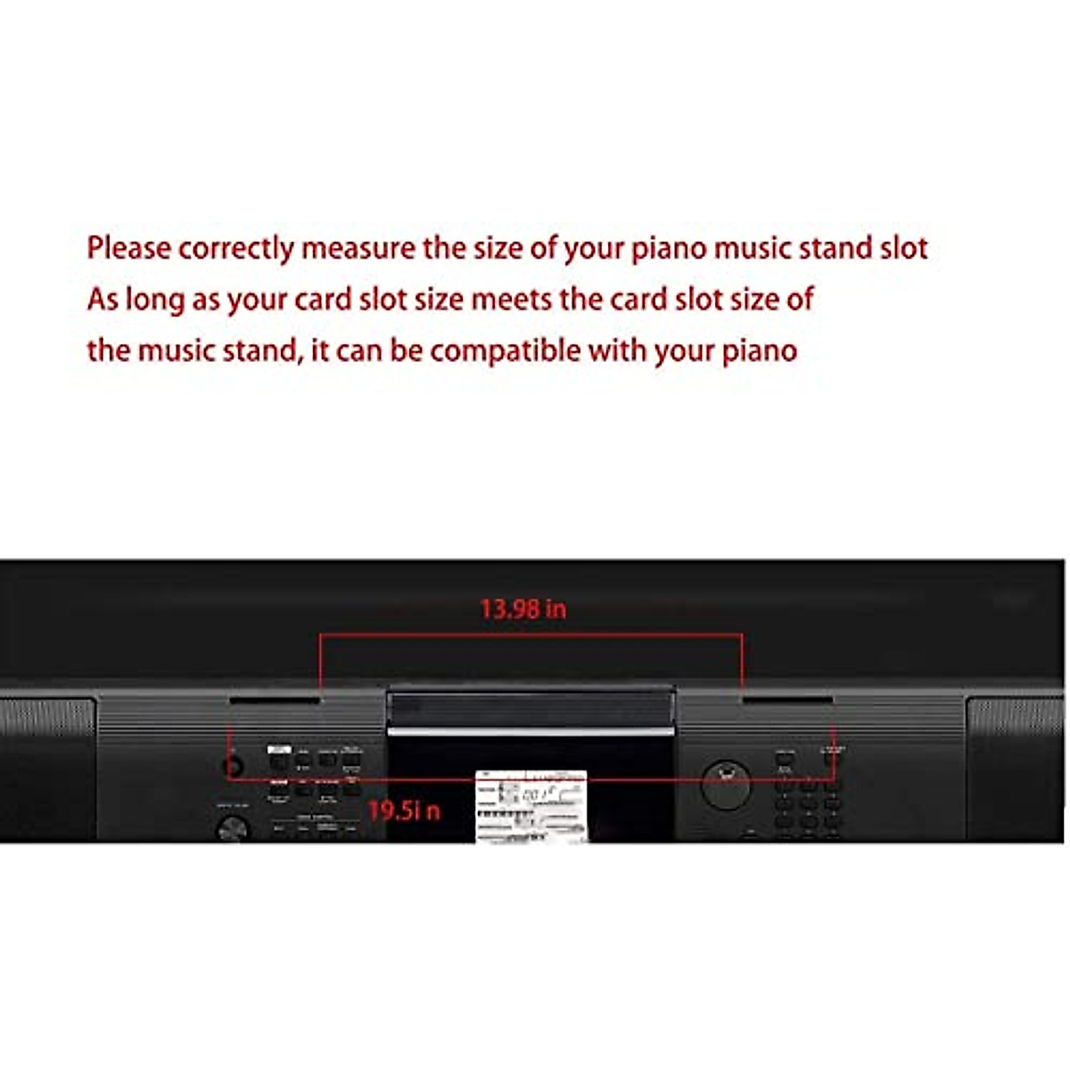 PILIPALA Original Long Music Stand HUAYIMAOYI Music Rest Compatible with some yamaha keyboard Music Score Stand +Sheet Music Stand （+1*clip）