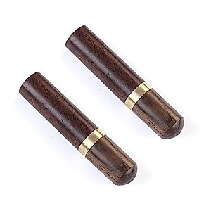 WUTA Wood Needle Case Durable Practical Wood Box Leather Knitting Craft DIY Tool Sewing Needle Storage Box Tube Container,1 Pack Blackwood