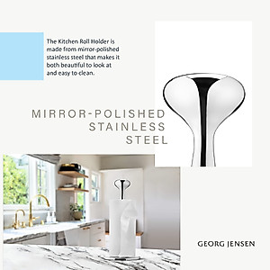 Georg Jensen Alfredo Stainless Steel Magnetic Paper Towel Holder, 12.6"