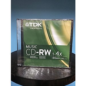 TDK Music 1X-4X 80-Min Digital-Audio CD-RW 5-Pak in Ultra-Slim Jewel Cases