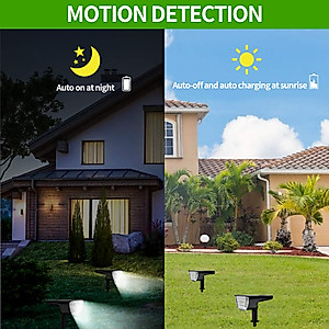 WAKYME 32 LED Solar Landscape Spotlight, 1500LM 2-in-1 Solar Wall Light IP67 Waterproof Solar Spot Lights Outdoor for Yard Garden Porch Walkway Driveway Pool Patio Cool White 2 Packs