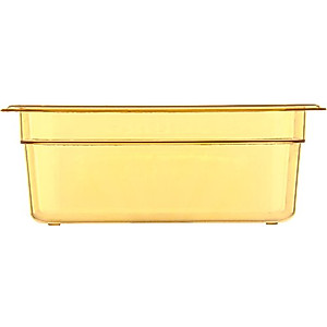 Carlisle FoodService Products 3088113 StorPlus High Heat Food Pan, 4" Deep, Quarter Size, Amber (Pack of 2)