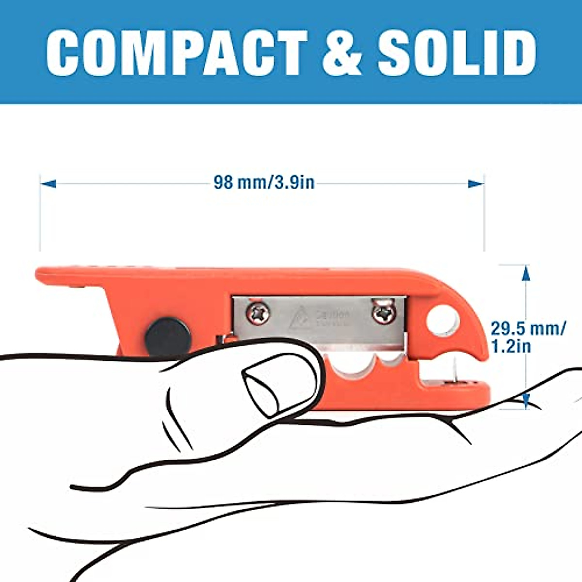 iCrimp ICP-240 Cable Stripper for AWG 12 to 4/0 Round Cables, Radial Wire Stripper with 2 Extra Blades