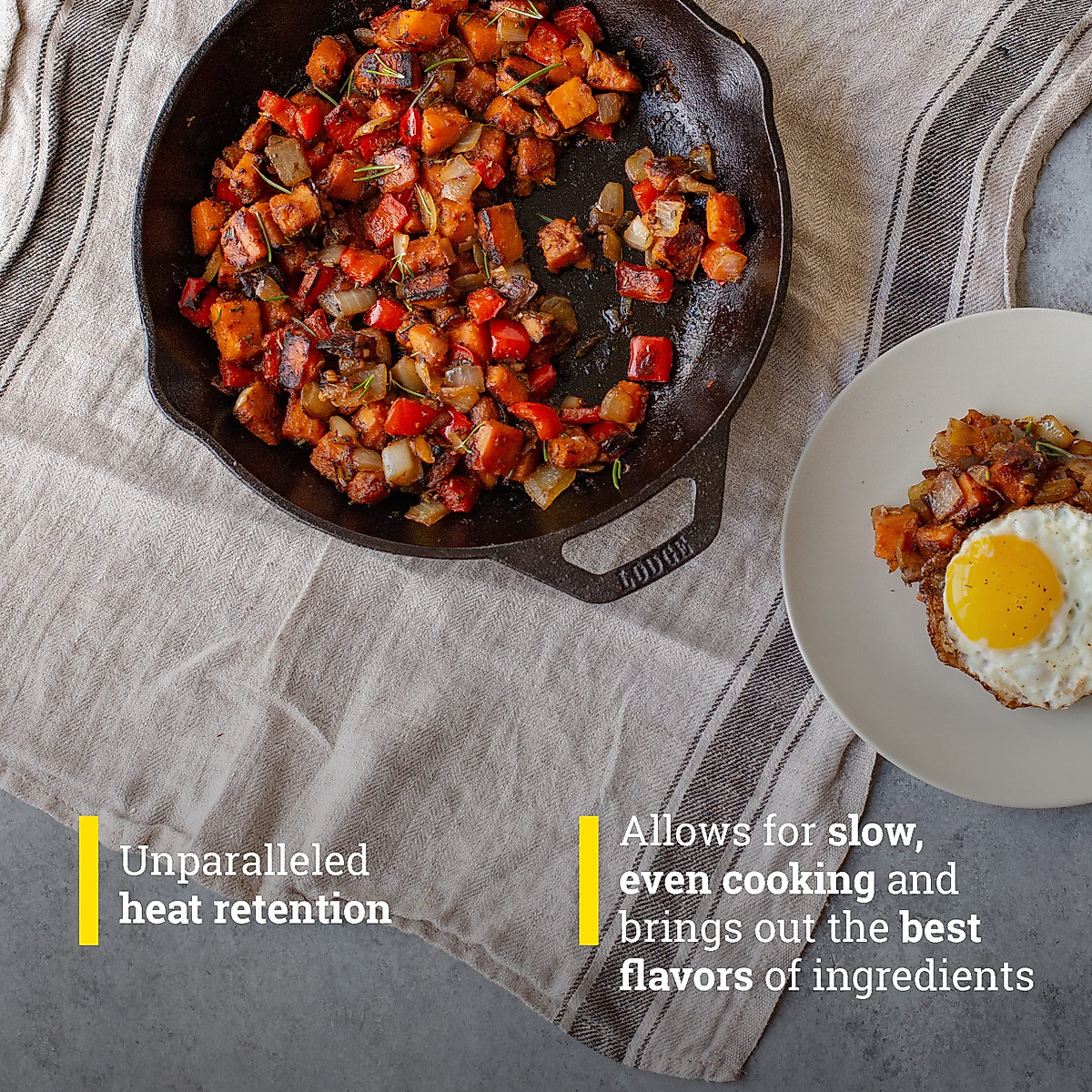 Lodge Cast Iron Chef Collection Skillet, Pre-seasoned - 10 in