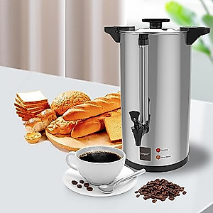 Valgus Commercial Grade Stainless Steel 80-Cup 12L Percolate Coffee Urn Coffee Maker with Automatic Temperature Control Hot Water Urn for Parties, Office, Wedding and Catering Events
