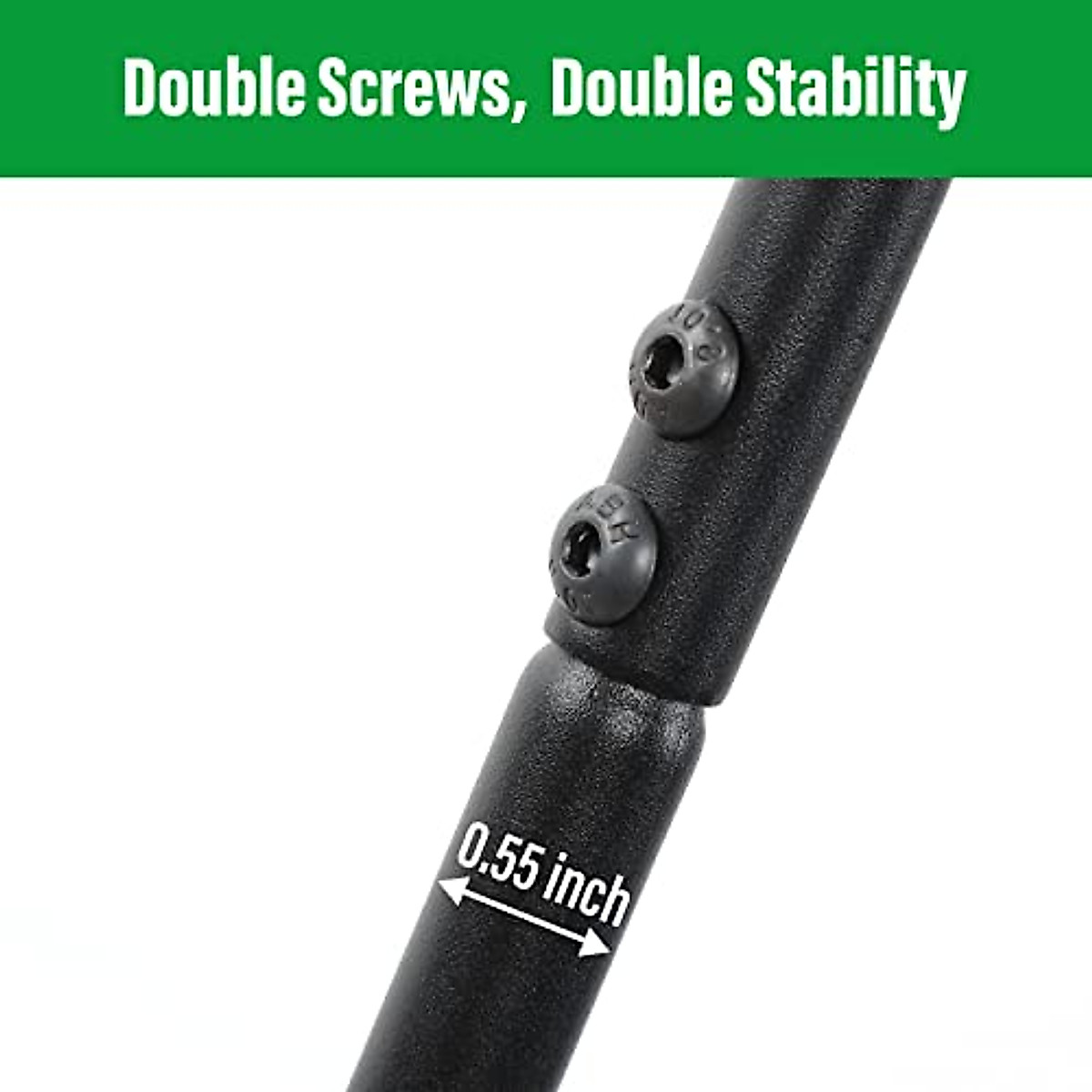 GOFORWILD Shepherd’s Hooks 2 Pack Black, 65 inches Tall, Adjustable Premium Metal Garden Hook for Outdoor, Hanging Plant, Solar Lights, Lanterns, Bird Feeders, Garden Stake and Wedding Decor, 7015