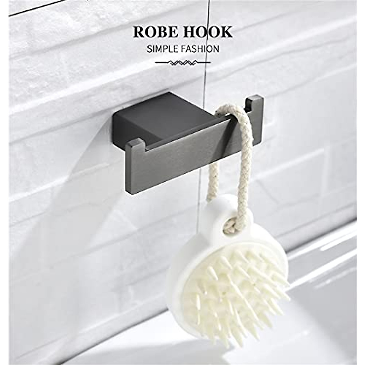 EYHLKM Gray Towel Hook Coat Hat Door Hook Hanger Wall Hook Retro Home Deco Robe Hooks Stainless Steel Bathroom Accessories