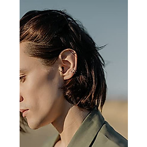 SkullParty Zifoan 5 pairs Nose Rings Hoop 20 Gauge Non Piercing Stainless Steel Clip-on Fake Nose Ring Body Jewelry (10PCS Inner Diameter: 5/16 (8mm))