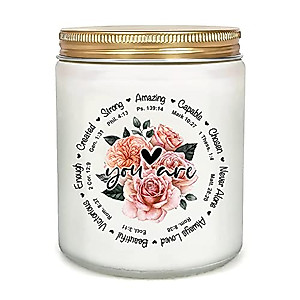 Christian Gifts for Women - Birthday Gifts for Women - Inspirational Gifts for Women - Religious Gifts for Women - Spiritual Gifts for Women, Mom, Friend, Coworker - Scented Candles Gifts for Women
