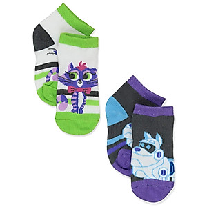 Puppy Dog Pals Toddler Boys Girls 6 pack Quarter Socks Set (X-Small (2T-4T), Multi)