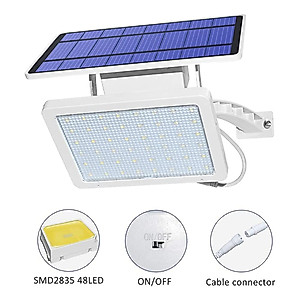 ZHUANYIYI Solar Lights Outdoor,48 LEDs Solar Light for Outdoor Garden Wall Yard LED Security Lighting with Adjustable Lighting Angle,for Home Garden