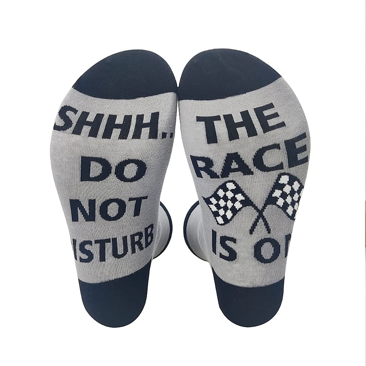 ZHANTUONE Socks Gift，Shhh...Do Not Disturb，The Race is on， Racing Fans Gift Socks，Race Car Socks，Race Car Gift， Racing Game Gift