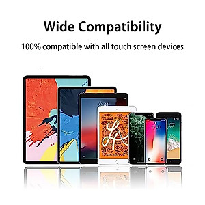 Stylus Pens for Touch Screens (2 Pcs), 2 in 1 Magnetic Disc & Fiber Tip Stylus Pen for iPad with Magnetic Cap, Compatible with All Touch Screens - Free Replacement Disc Tips, Black and White